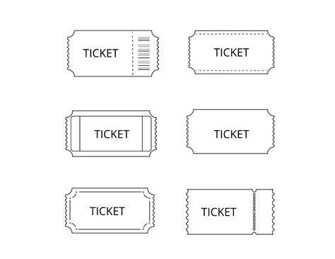 Free Ticket Outline Vector Template To Edit Online