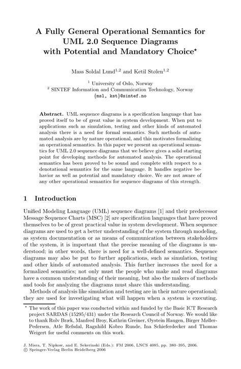 pdf a fully general operational semantics for uml 2 0 sequence