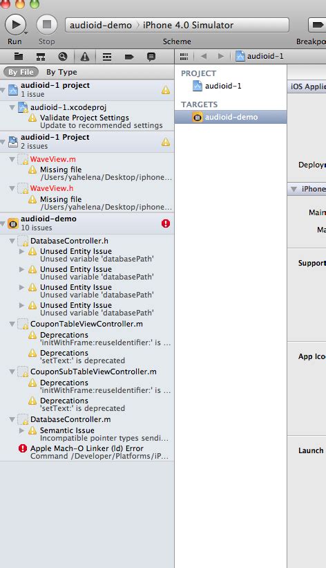 Ios Why Am I Seeing The Following Warnings In One Xcode Installation