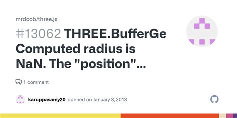 puteboundingsphere computed radius is nan the position attribute
