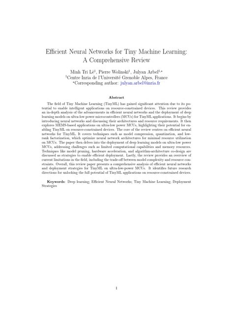 Tiny Machine Learning Pdf Deep Learning Artificial Intelligence