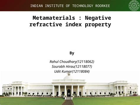 Pptx Metamaterials Negative Refractive Index Property Dokumen Tips