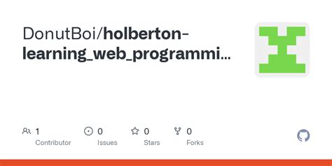 Github Donutboiholberton Learningwebprogramming