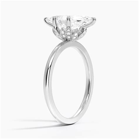 Petal Six Prong Diamond Ring In 18k White Gold Brilliant Earth