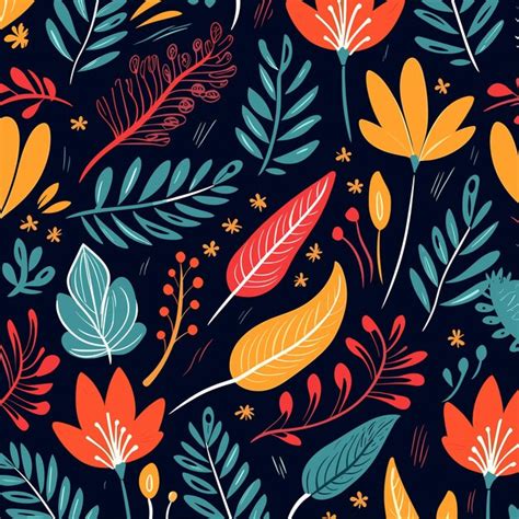 Premium Vector Vector Illustration Of Colorful Flowers In Dark Blue