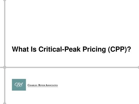 ppt the economics of critical peak pricing cpp for mass markets