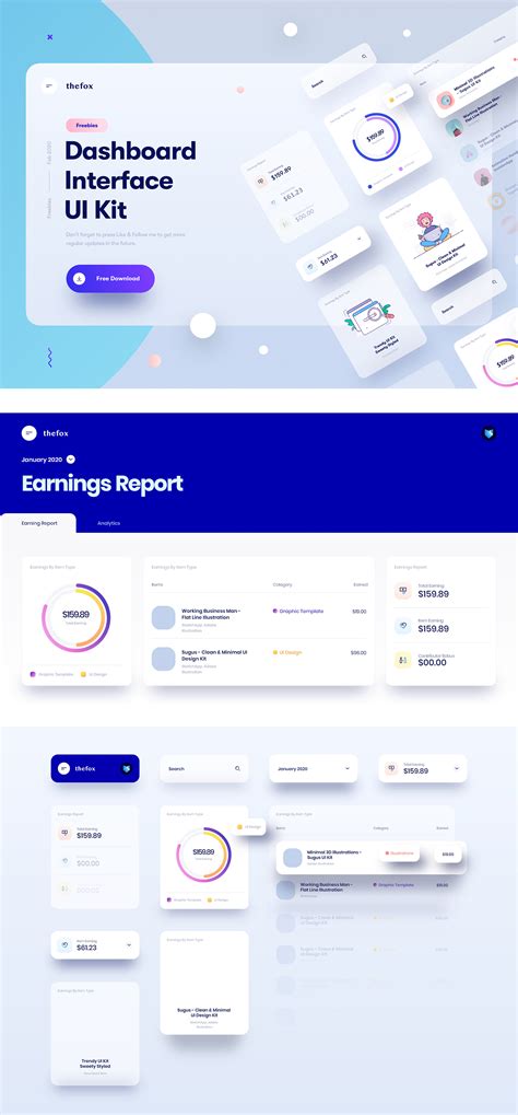 Free Dashboard Ui Design Elements Theme Ui