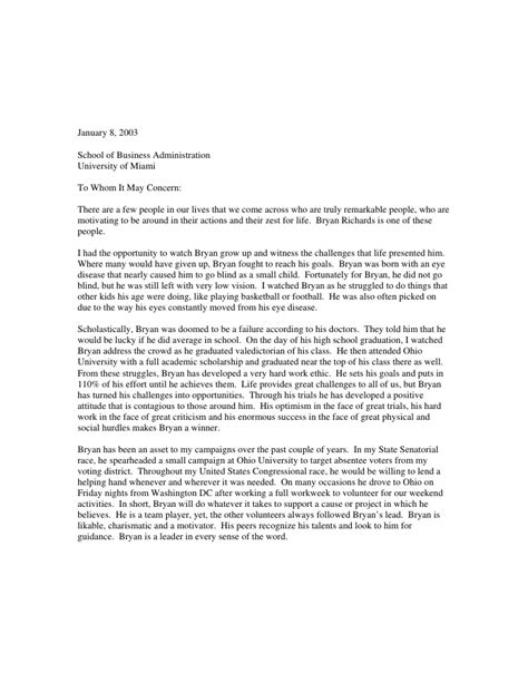 Recommendation Letter For Mba Templates Free Printable