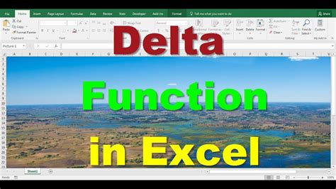 Delta Function In Excel Youtube