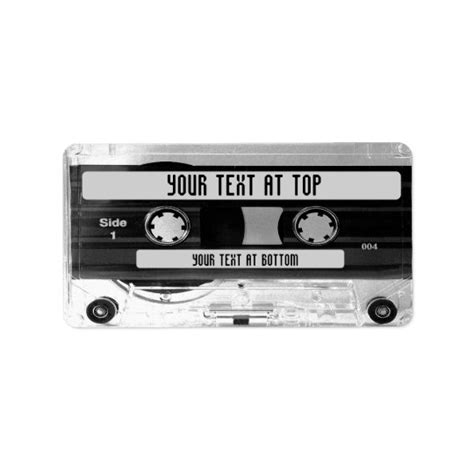 Audio Music Cassette Tape Library Labels T Tag