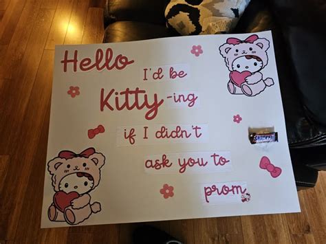 Hello Kitty Promposal In 2024 Cute Homecoming Proposals Homecoming Poster Ideas Cute Hoco