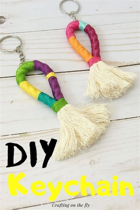 DIY Colorful Keychain Easy Step By Step Instructions Crafting On The Fly