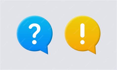 Premium Vector Question And Information Icon In 3d Speech Bubble Or Exclamation Mark Sign And