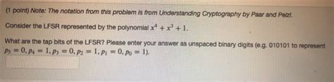 Solved 1 Point Note The Notation From This Problem Is