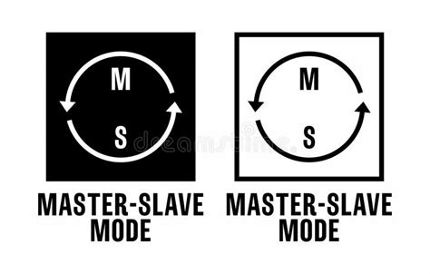 Master Slave Mode Vector Information Sign Stock Vector Illustration