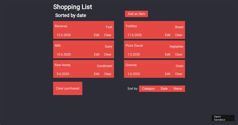 Editing React List States Codesandbox