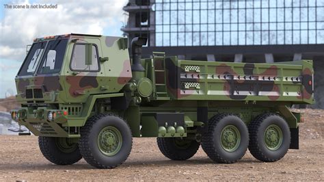 Oshkosh Fmtv 10 Ton Dump Truck Camo 3d Model Turbosquid 1727826