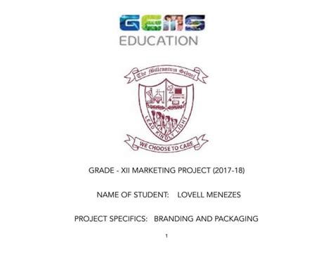 Branding And Packaging Project Class 12 Marketing 783 Pdf