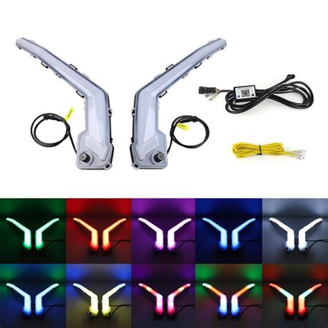 Led Rgb Front Side Marker Lights Assembly Turn Signal Light Drl Accessories For Can Am Maverick