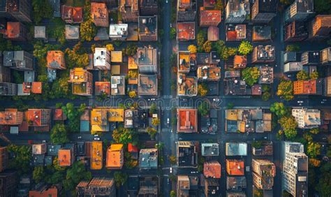 Aerial View Of A Dense City Grid With Diverse Architectural Styles Urban Complexity 3d
