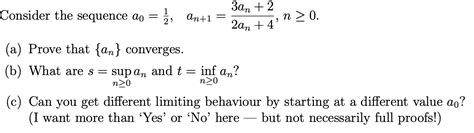 Solved Considerthesequencea0 12 An 1 3an 2 N0 Y Chegg Com