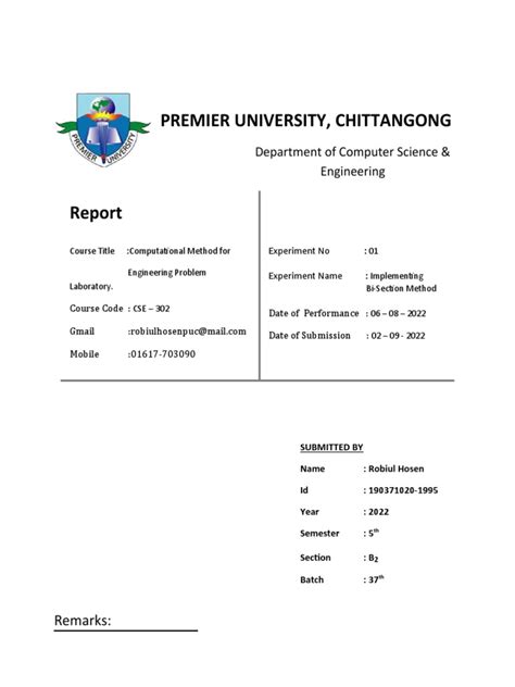 bi setion method lab report download free pdf algorithms