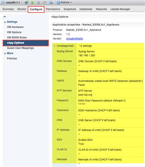 Updating Ovf Properties For A Vm Using Vsphere Api And Powercli