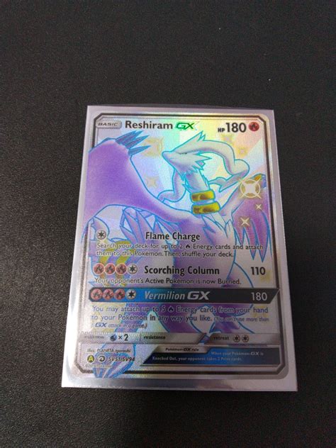 Pokemon Tcg Reshiram Gx Shiny Ultra Rare Hobbies And Toys Toys And Games On Carousell