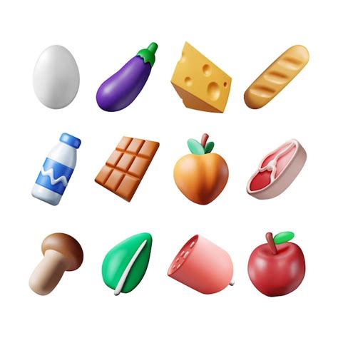 무료로 다운로드 가능한 음식 모음 3d 벡터 And 일러스트 Freepik