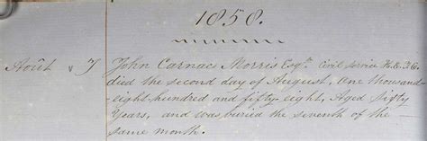 John Carnac Morris 1798 1858 Find A Grave Memorial