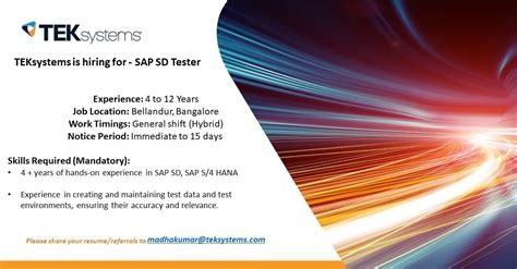 Sap Qa S4hana Testers S4h Ecc Testing Manualtesting Bangalore