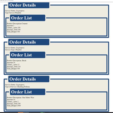 Php Query To List Orders And Return Products Stack Overflow