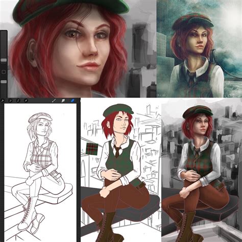 Procreate Illustration British Girl Behance