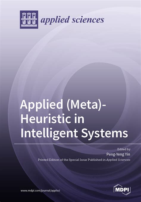 Applied Meta Heuristic In Intelligent Systems Mdpi Books