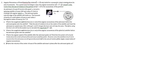 solved 3 angular momentum of point particle the relation