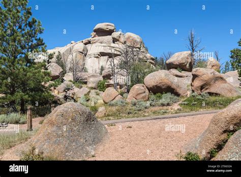 Granite Rock Outcropping In The Vedauwoo Recreation Area Of Medicine