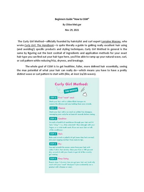 Beginners Guide How To Cgm Pdf Shampoo Integumentary System