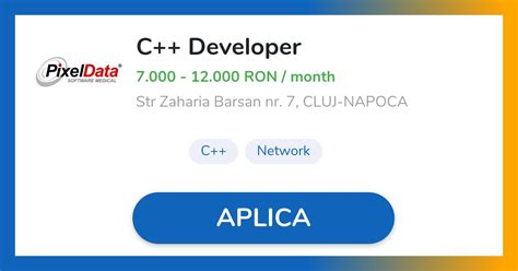 C Developer Job In Cluj Napoca Pixeldata Devjob