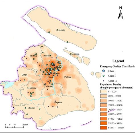 Spatial Distribution Of The Population Density In Shanghai Download