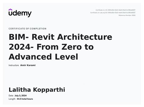 Lalitha Kopparthi On Linkedin Bim Revitarchitecture Udemy Bim