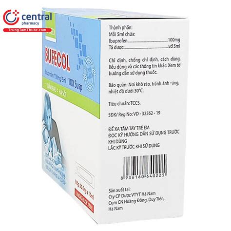 ChÍnh HÃng Thuốc Bufecol 100 Susp Giảm đau Hạ Sốt Chống Viêm