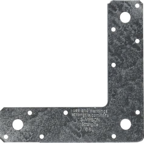 Simpson Strong Tie 66l X 6 In 14 Gauge Galvanized L Strap 1 Each Steel