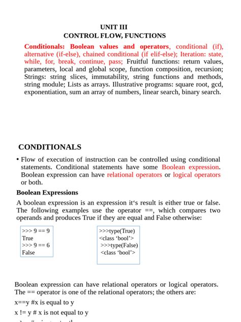 unit iii pdf parameter computer programming control flow