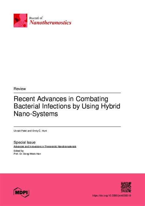 Pdf Recent Advances In Combating Bacterial Infections By Using Hybrid