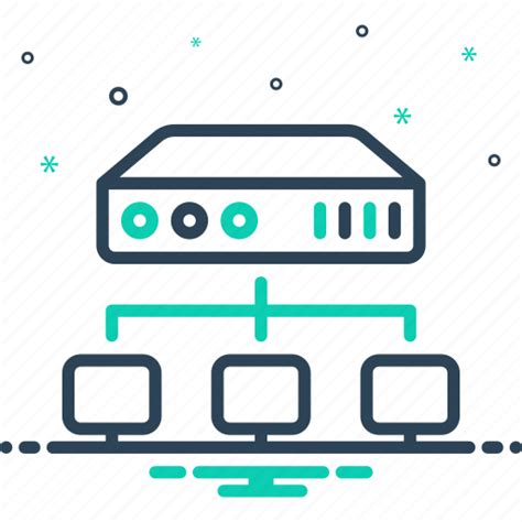 Hub Networking Connect Digitalization Wireless Internet Transmission Icon Download On