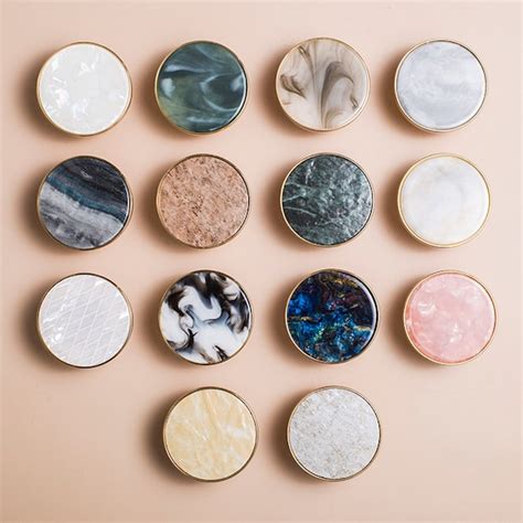 Shell Brass One Hole Knobs Cupboard Drawer Pulls Luxury Etsy