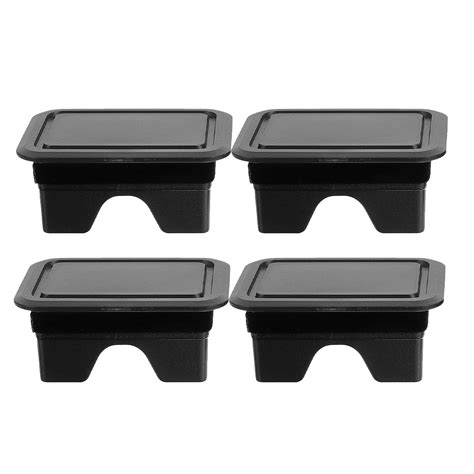 Frcolor 2 Pairs Truck Bed Rail Stake Pocket Cover Truck Bed Rail Stake