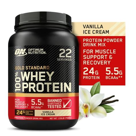 Optimum Nutrition Gold Standard 100 Whey Protein Powder Vanilla Ice