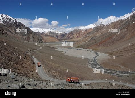 Landscape Between Baralacha La Bara Lacha Pass 4890m And Sarchu Manali Leh Highway Lahaul