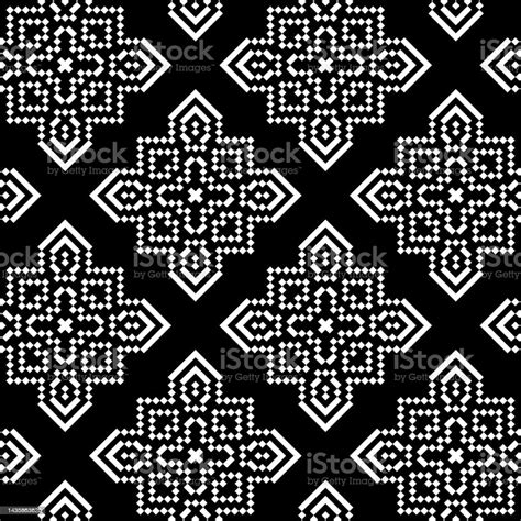 추상 픽셀 벡터 일러스트 레이 션 배경 패브릭 패턴 디자인 벽지에 원활한 패턴 0명에 대한 스톡 벡터 아트 및 기타 이미지 0명 검은색 기울어진 Istock